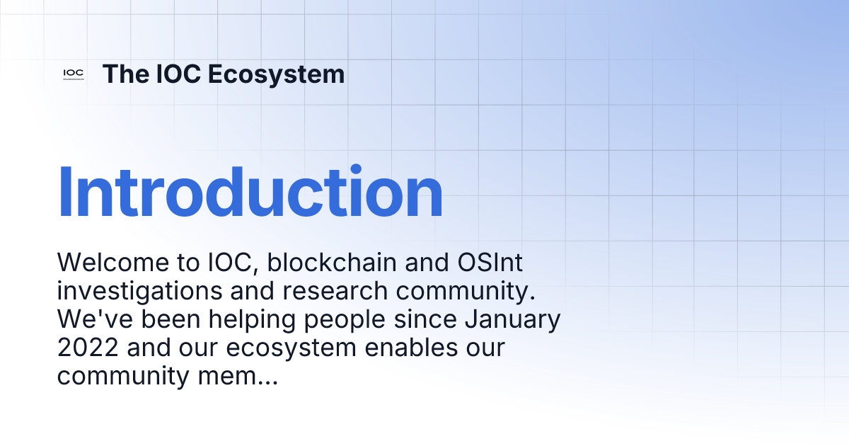 Introduction | The IOC Ecosystem